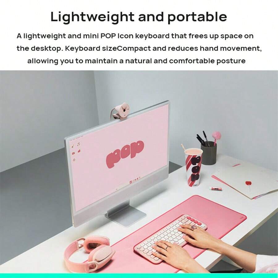 Logitech Bluetooth Office Keyboard With POP ICON KEYS, Lightweight ...