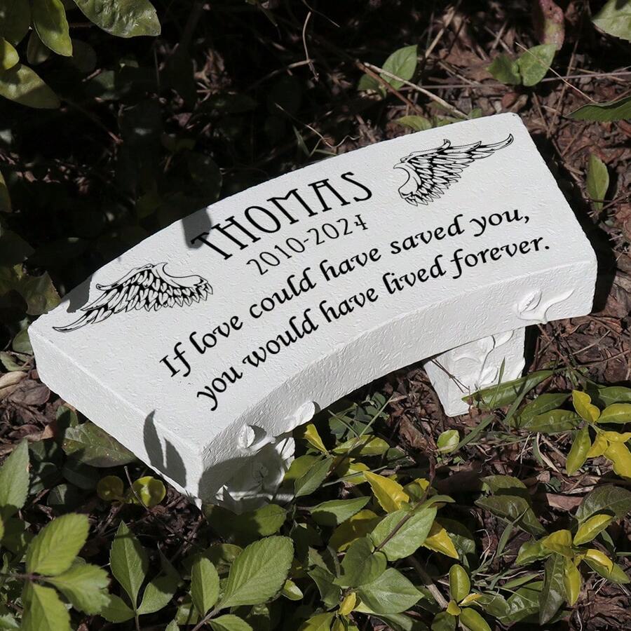 1 Piece Personalized Human Memorial Stone, Bench Memorial Garden Stone ...