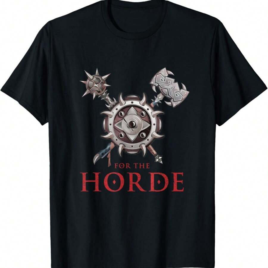 FOR THE HORDE Fantasy Sword E Weapons & Shield For Battle T-Shirt ...