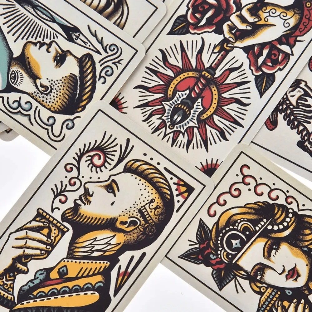 The Tattoo Tarot Cards A 78 Tarot Deck PDF Guidebook Divination Tarot ...