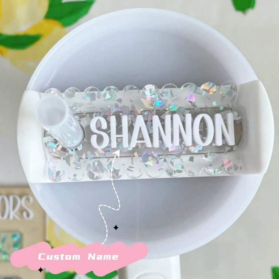Customized Decorative 40oz Name Plate, Letter Name For Water Bottles ...