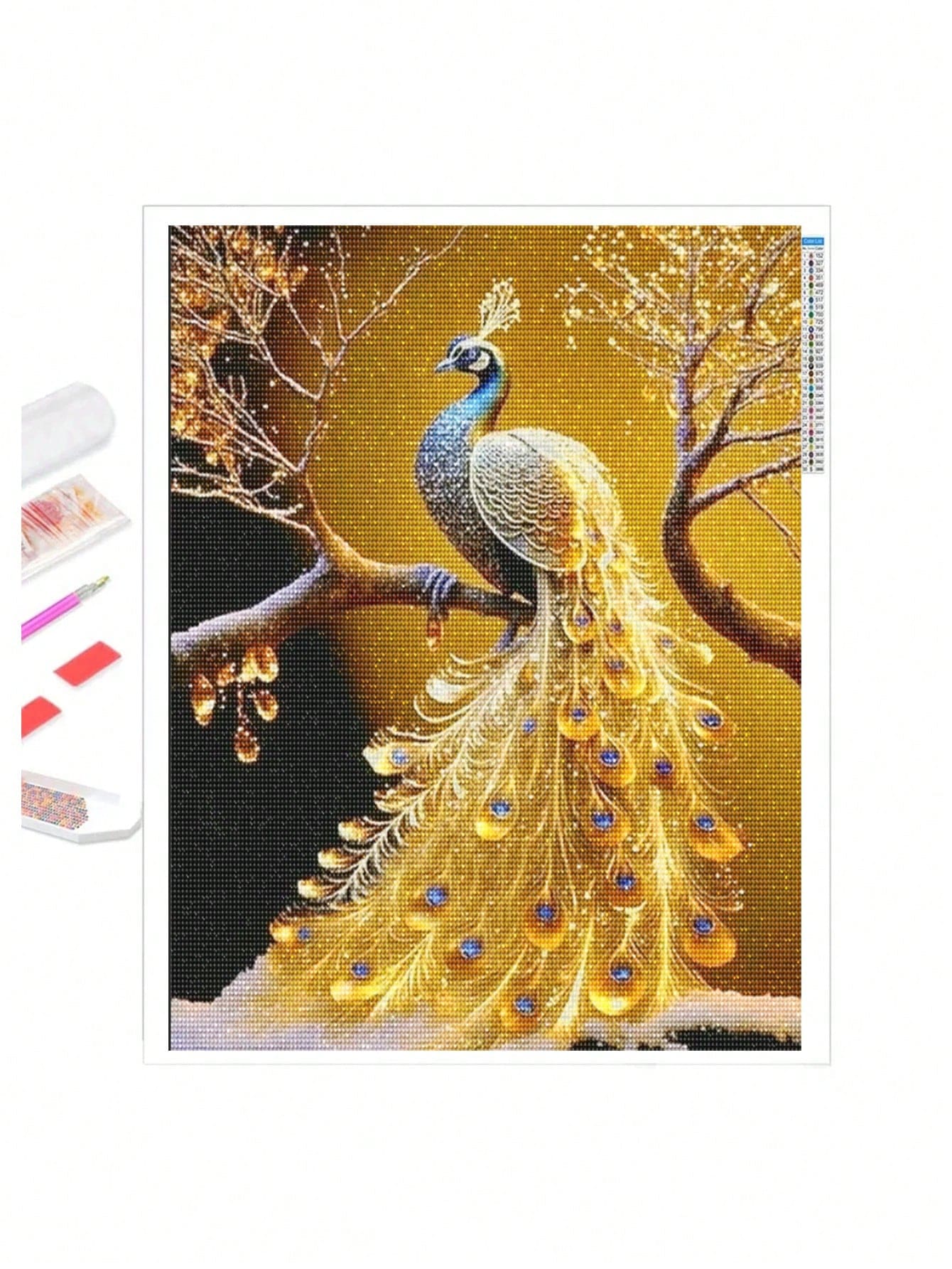 5D Gold Peacock Diamond Painting New Series 2024, Auspicious And ...