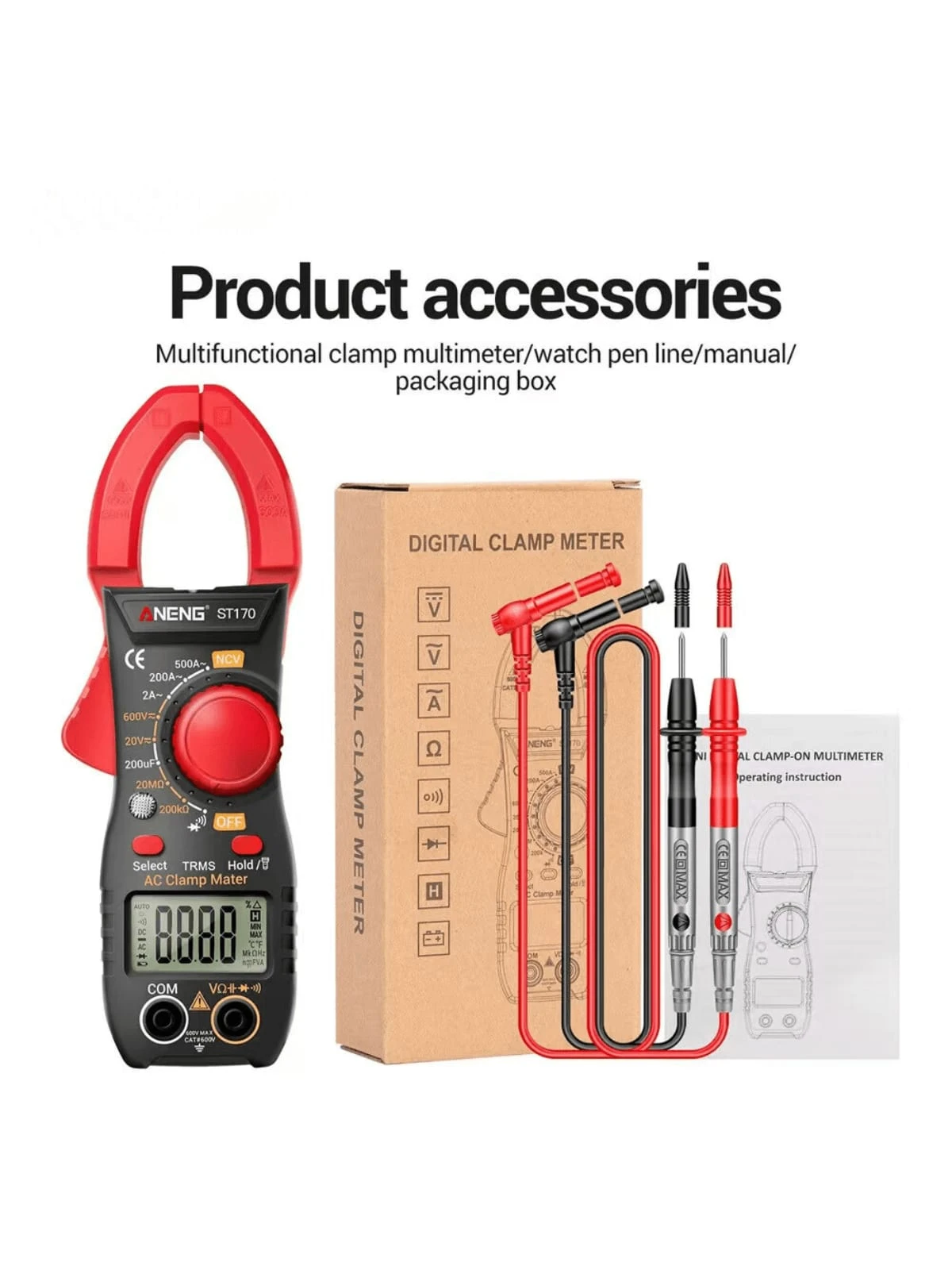 Voice Broadcast Clamp Meter Digital High-Precision Clamp Type Universal ...