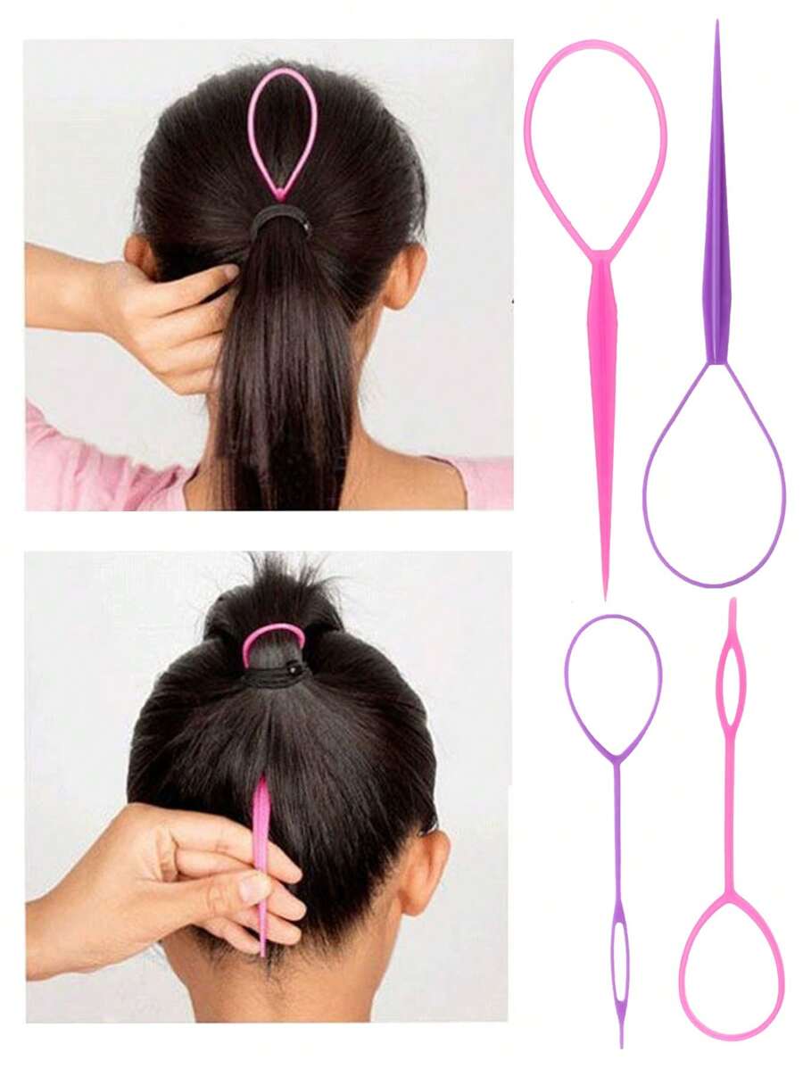 [Braiding Tool Kit] 1 Pair Braiding Tools + 1 Bun Maker + 3 Combs + 4 ...