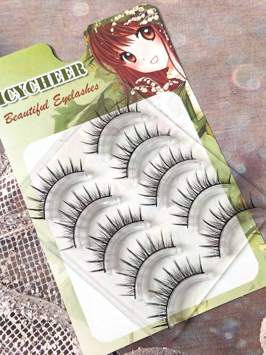 1 Box Of 5 Pairs Fairy False Eyelashes, Natural-Looking Fake Lash ...