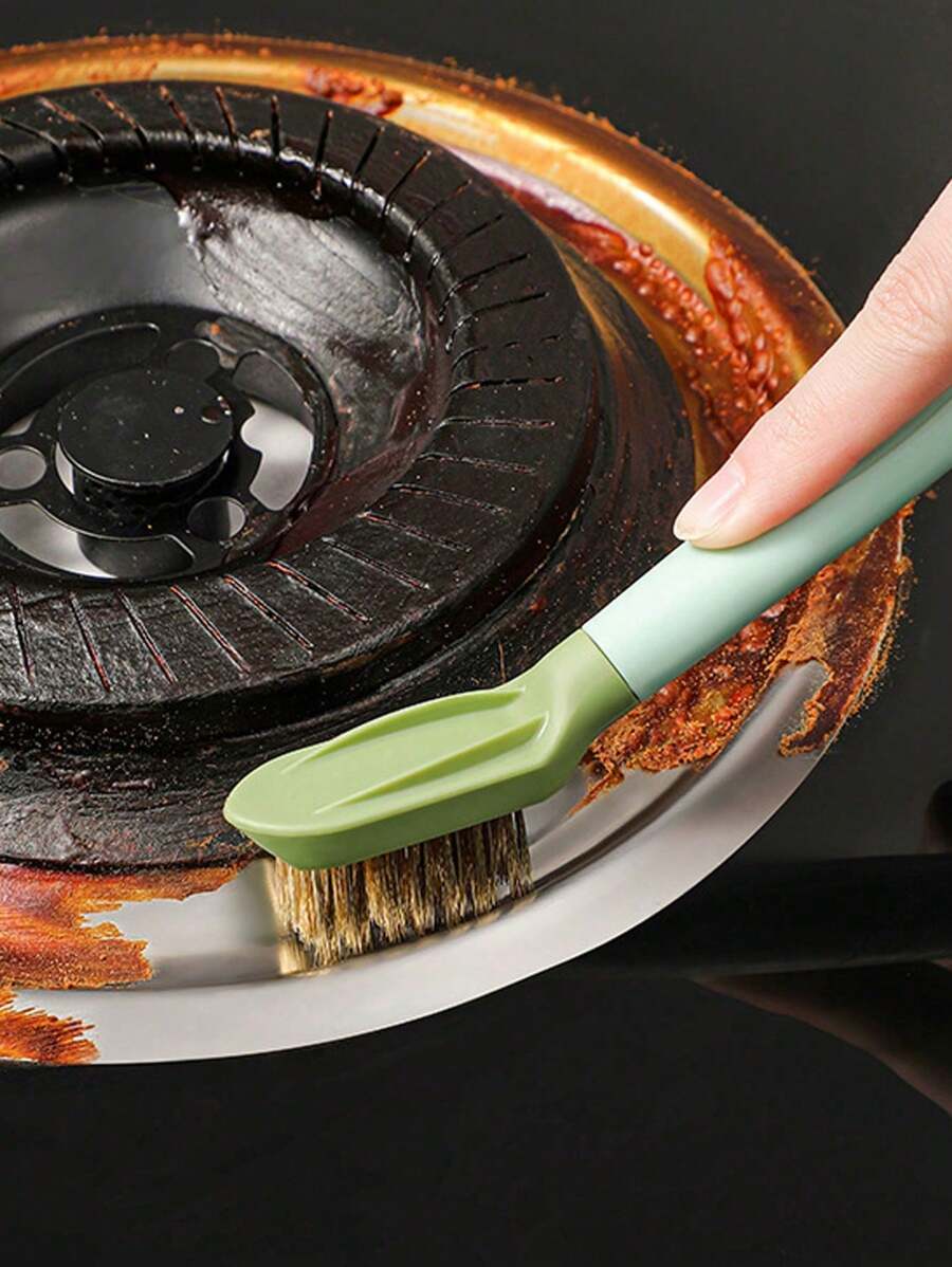 2-In-1 Kitchen Gas Stove Cleaning Brush & Scraper, Rigid Bristle ...