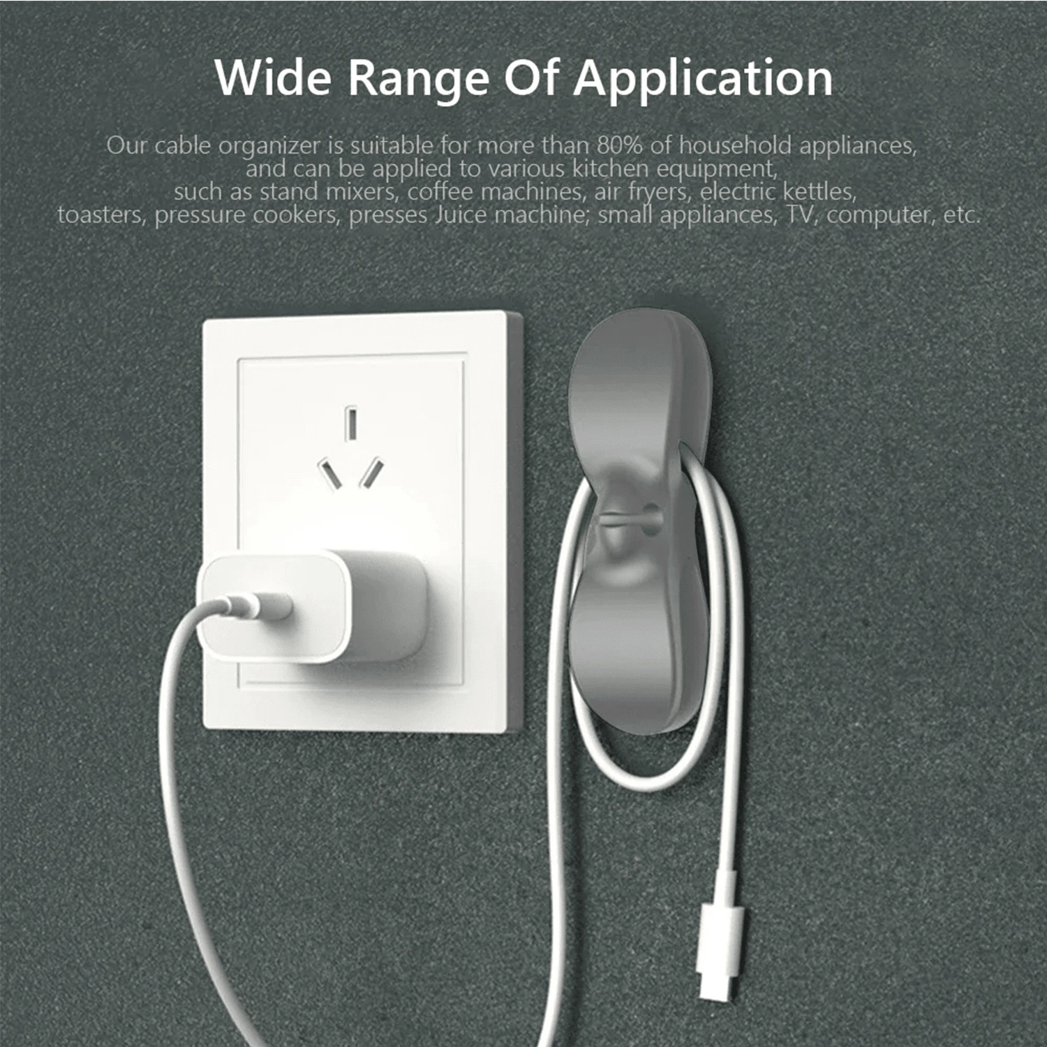 1-6pcs Silicone Cord Winder Holder Power Cord Organizer Clip Self ...