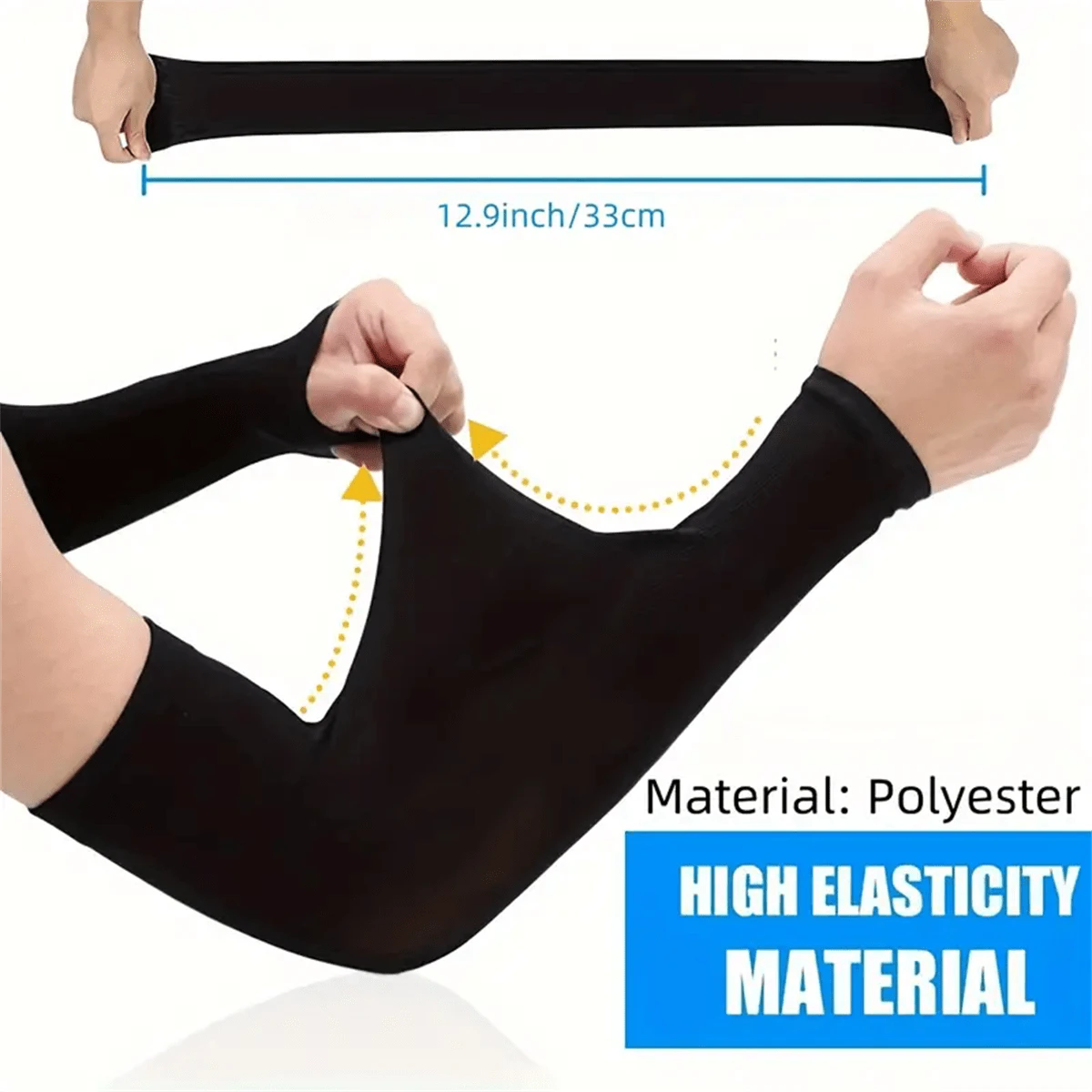 5 Pairs Unisex Ice Sleeves, Summer Ice Silk UV Protection Arm Sleeves ...