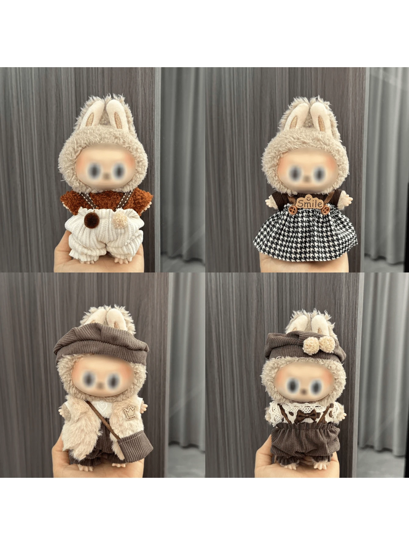 2nd Generation LABUBU Plush Doll Outfit Set (Clothes Only) 17cm ...