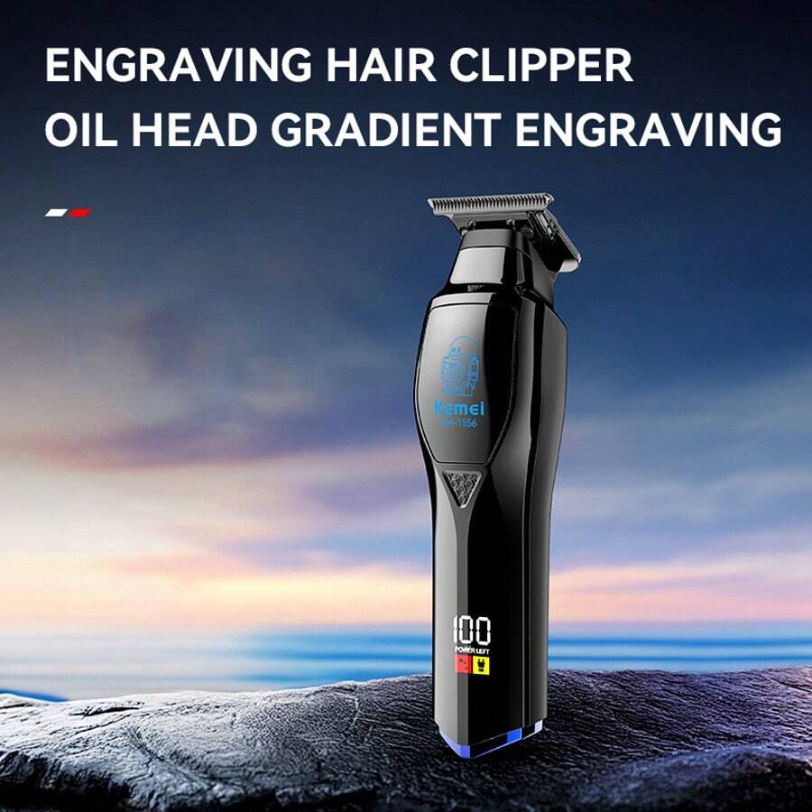 KEMEI KM-1556 Professional Barber Hair Trimmer Cordless Trimmer Electric Hair Clipper Lithium ...