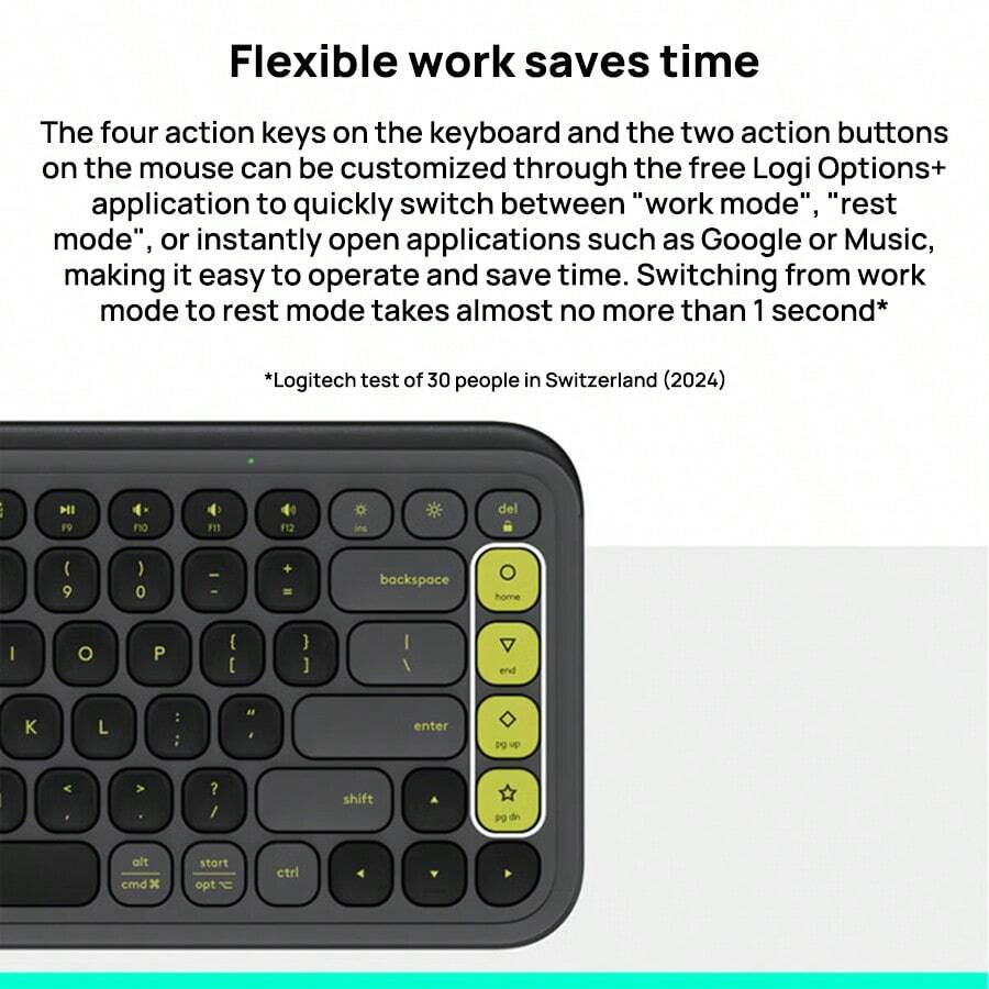 Logitech Bluetooth Office Keyboard "POP ICON KEYS" - Lightweight Input ...