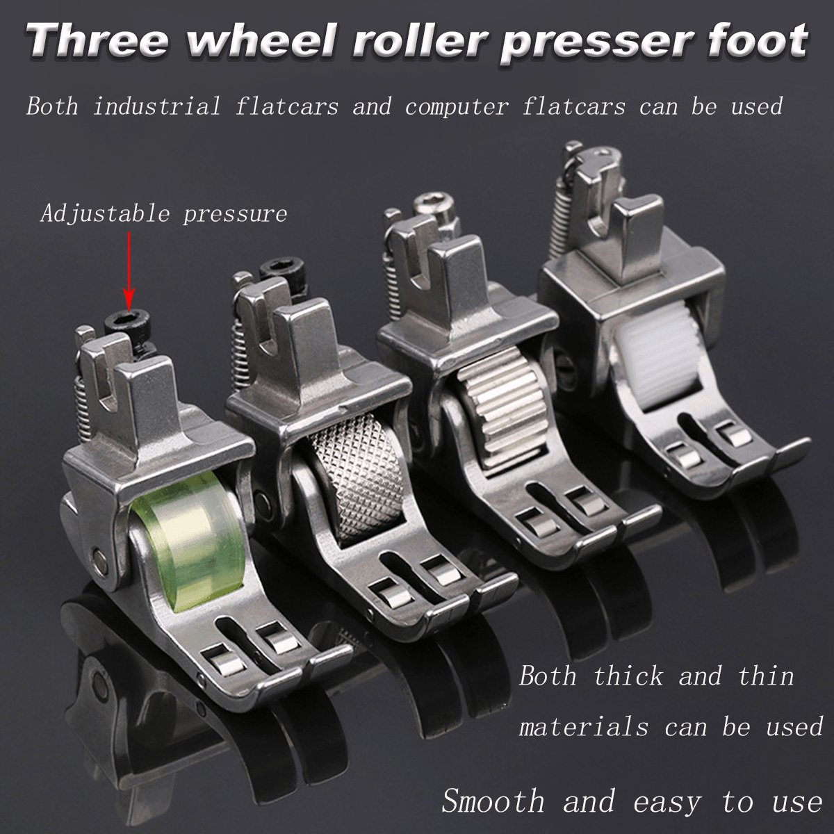 1set (24pcs) Roller Presser Foot Set, Each Presser Foot Comes With A ...