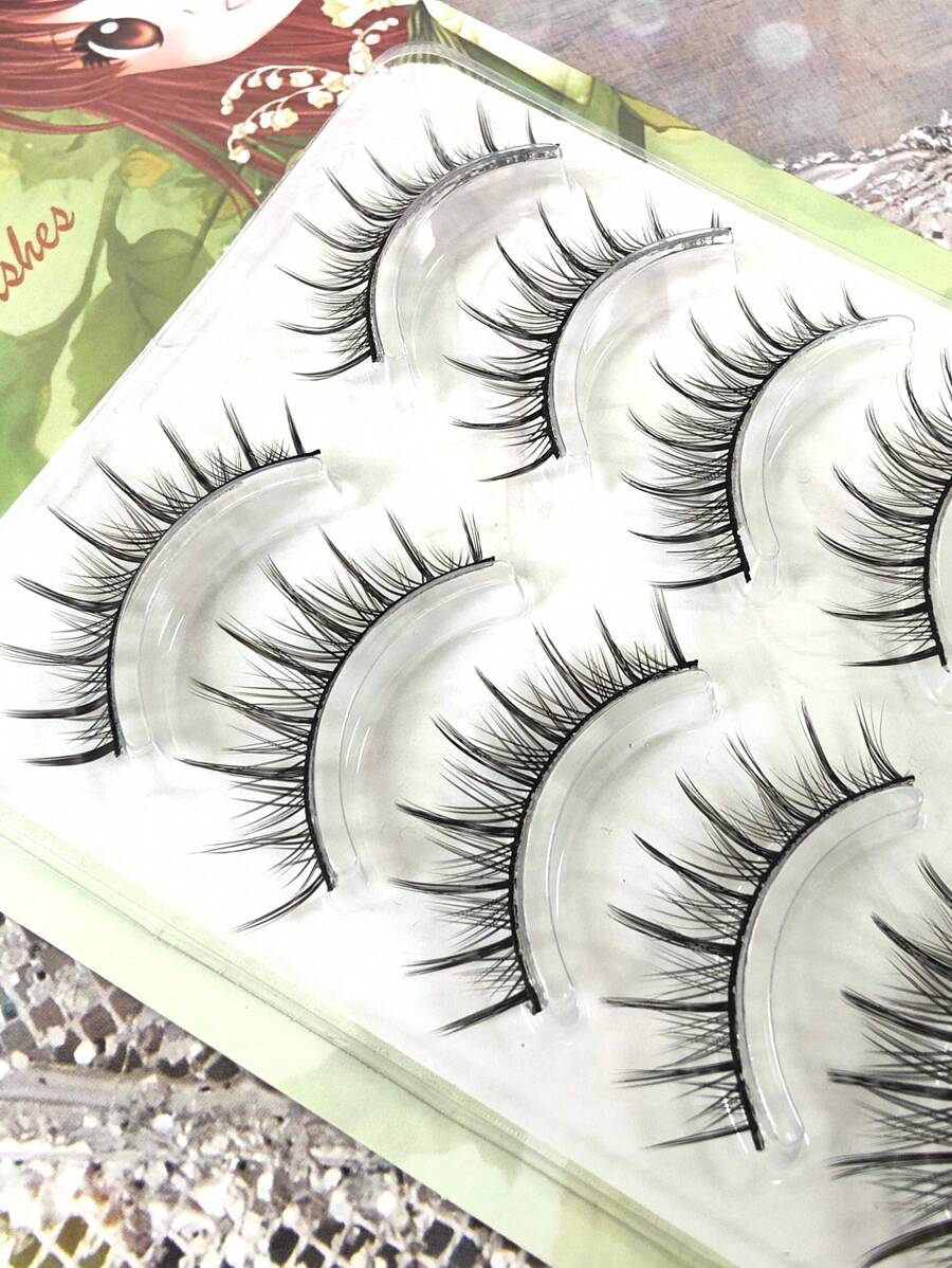 1 Box Of 5 Pairs Fairy False Eyelashes, Natural-Looking Fake Lash ...