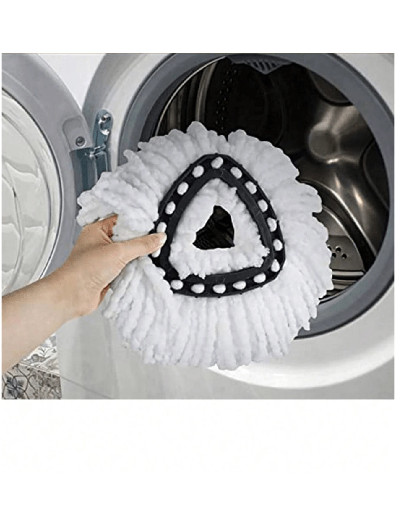 4/6 White Replacement Mop Heads, Triangular Rotating Mop Replacement ...