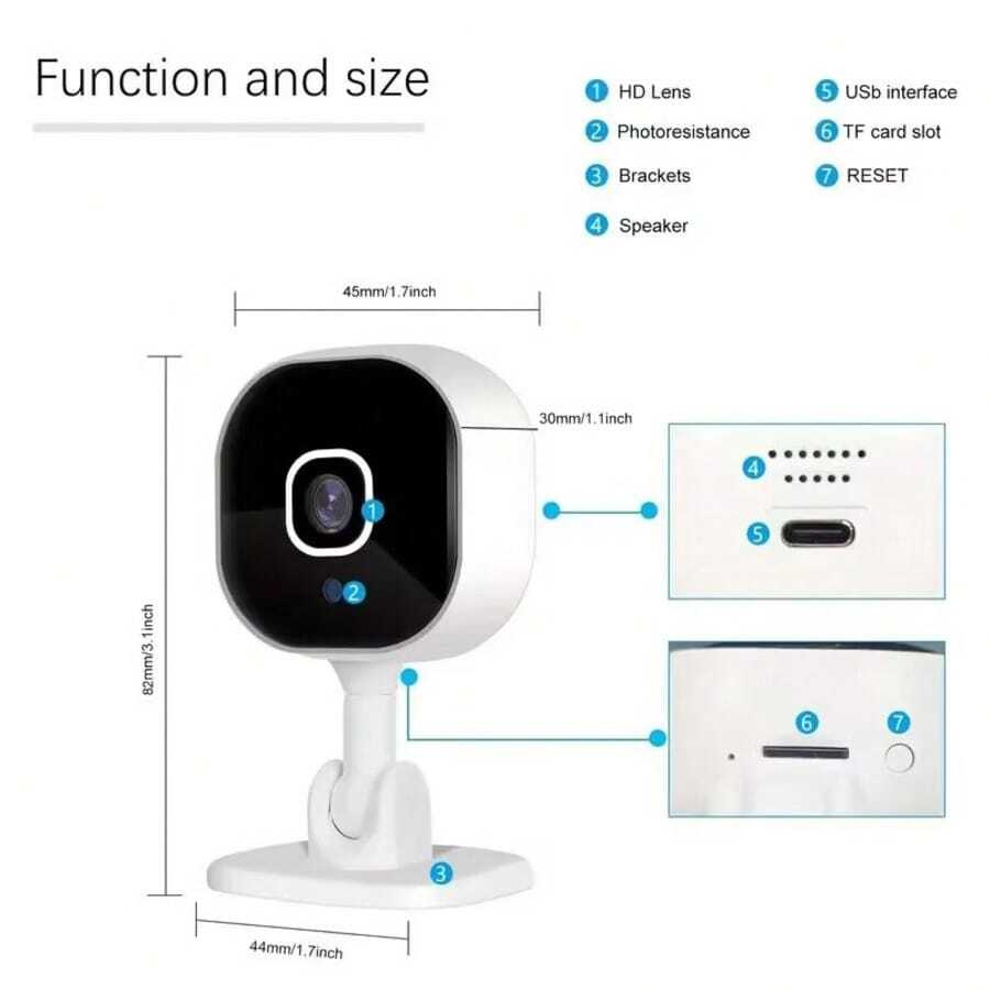 A3 1080P Surveillance IP WiFi Camera Mini Home Smart Two Way Intercom ...