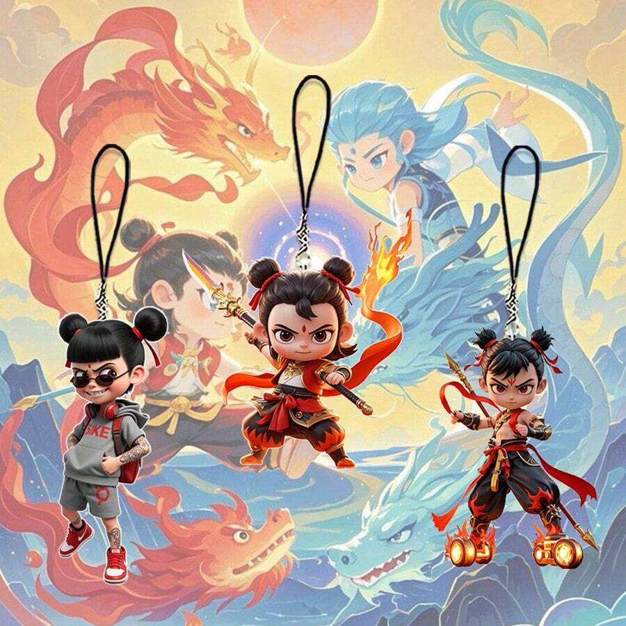 Lotus Cake CP Pendant Nezha 2 Magic Children Roaring In The Sea Cartoon ...