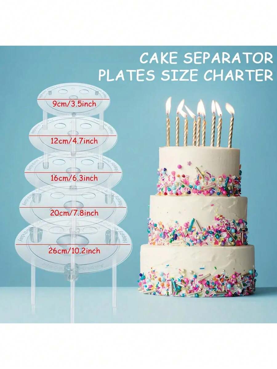 1 Set Cake Stand, Reusable Plastic Cake Tray, Multi-Tier Cake Placement ...