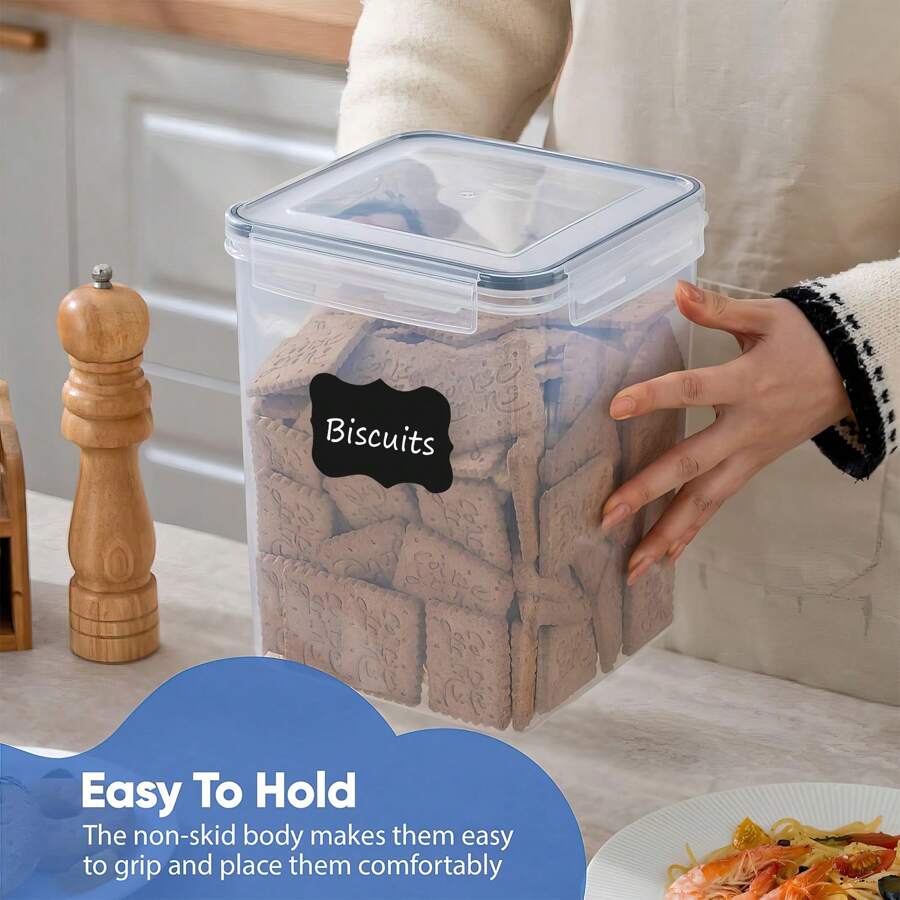 THELIFE 2/3pcs Large Food Storage Containers 5.2L / 176oz, Plastic ...