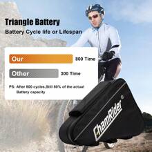 Electric Bike Triangle 48V 45AH Battery 52V 21700 Cell ChamRider 31.5AH ...