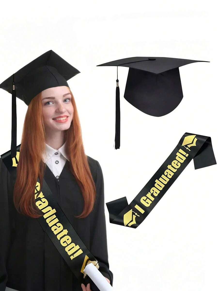 Set de 2 Birretes de graduación 2025 unisex, birrete de graduación mate ...