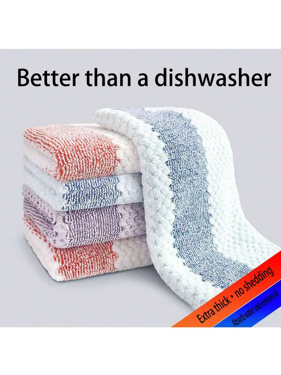 Thick Kitchen Dish Cloth, Super Absorbent Non-Lint, Non-Stick Oil ...