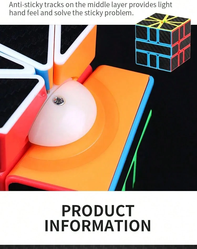 MoYu Carbon Fiber 2x2 3x3 4x4 5x5 Magic Cube Alien Series SQ1 Skew ...