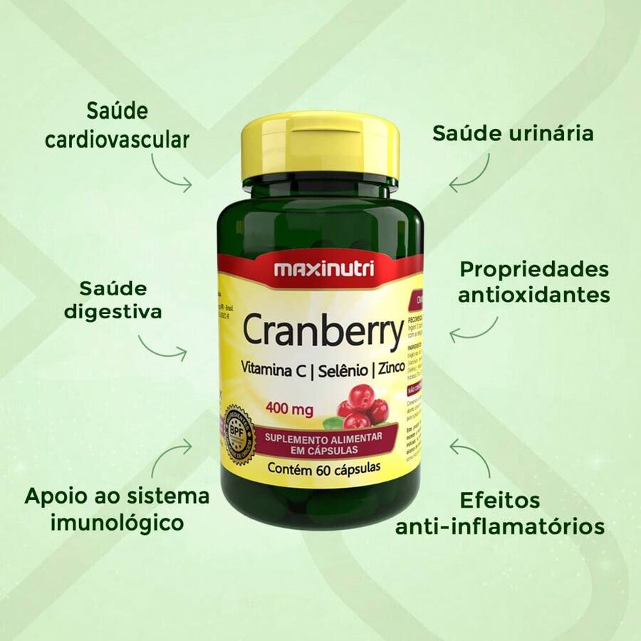 Kit 2 Cranberry Vitamina C + Selênio 60 Capsulas Maxinutri | SHEIN Brasil