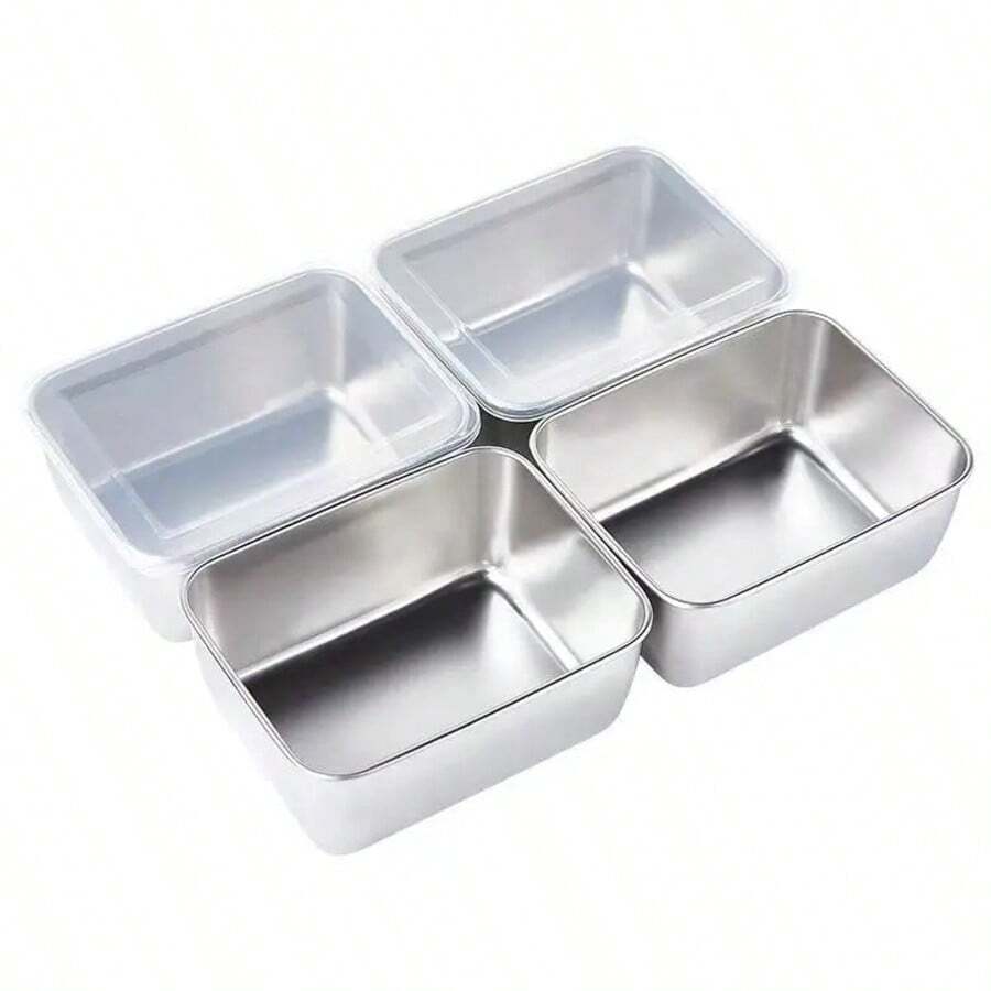 Thickened Square Plate Stainless Steel Rectangular Food Storage Pan ...