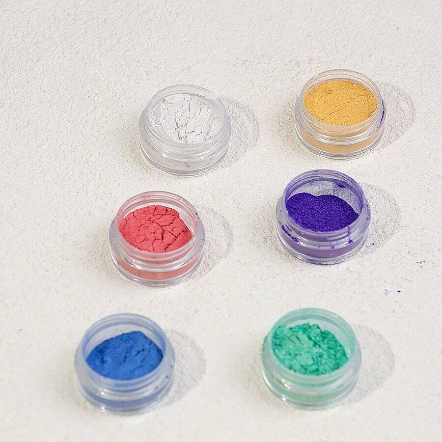 6 Shades Pearlescent Powder Set | Aurora Mica Pearl Pigment ...