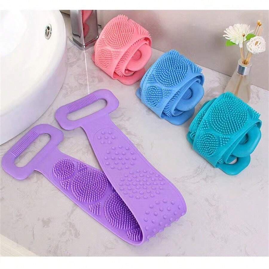 Silicone Exfoliating Bath Brush, Strong Scrub Back Spa Scrubber For Men ...