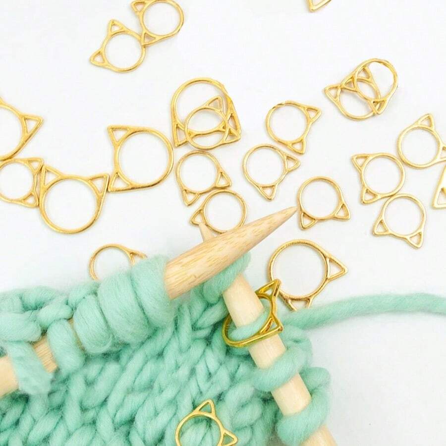 Cat Stitch Markers Cute Stitch Markers Metal Stitch Markers Knitting Accessories Stitch Markers ...