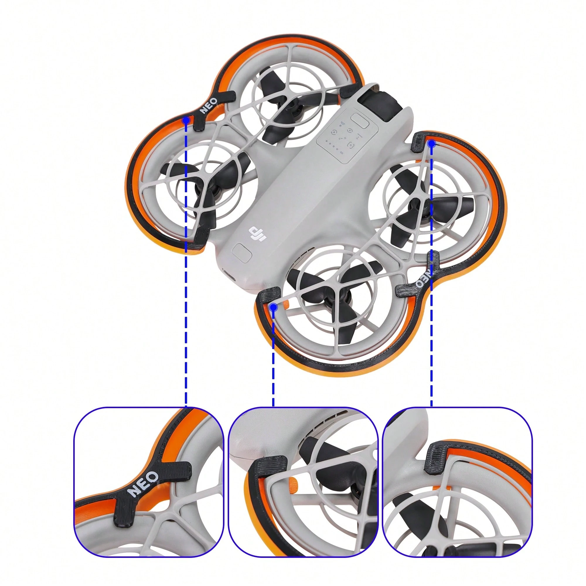 3D Printed Propeller Guard Protector For DJI Neo Anti-Collision Bumpers ...