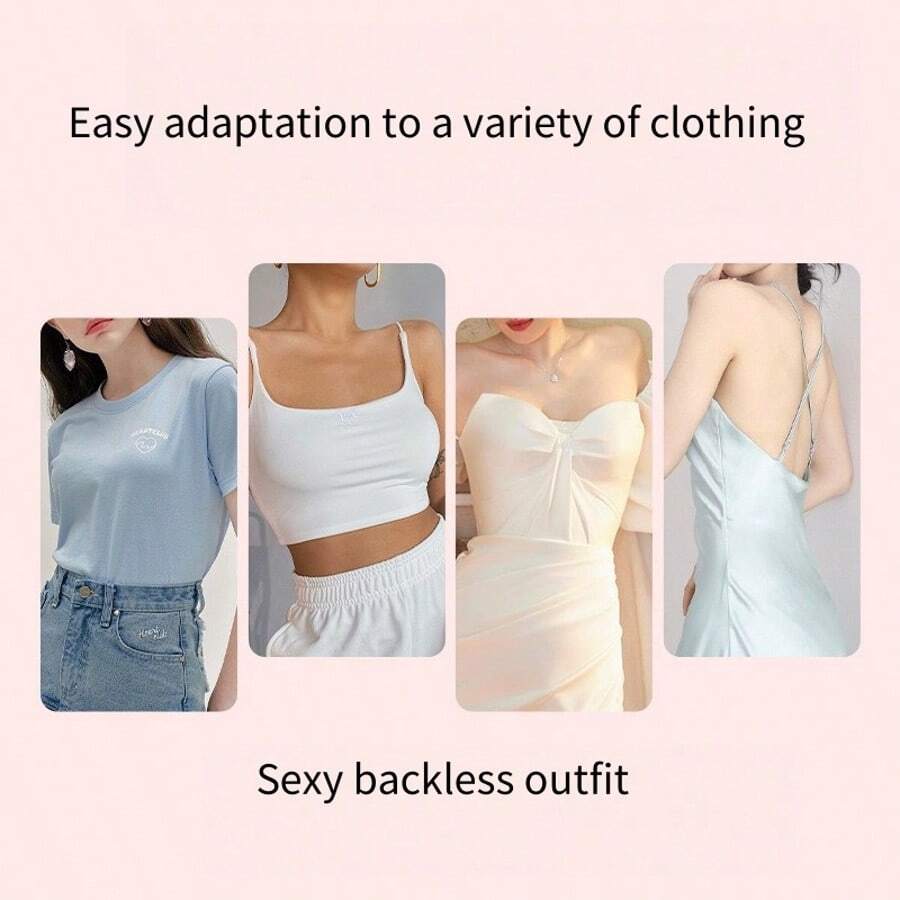 Parche de sujetador invisible con triángulos sin costuras para mujeres ...