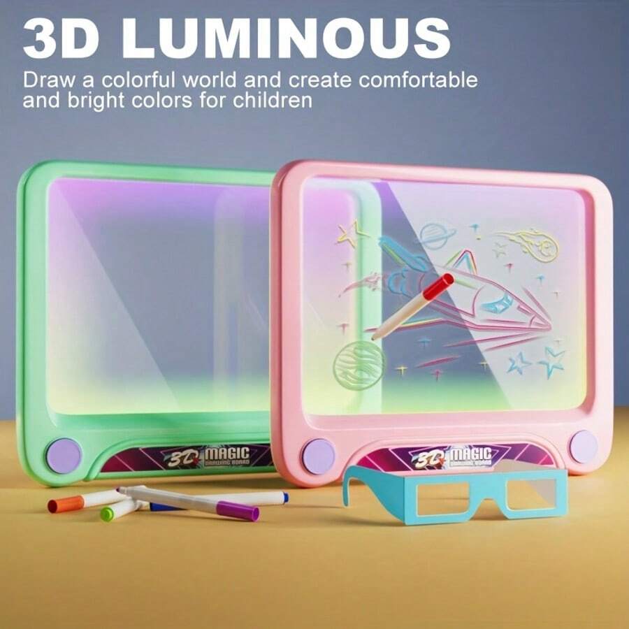 Fashion 3D Fluorescent Drawing Board, Magical Luminous 3D Graffiti ...