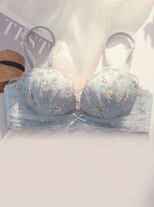 Ladies Push-Up Lace Floral Backless Strapless Bra For Small Bust [For ...