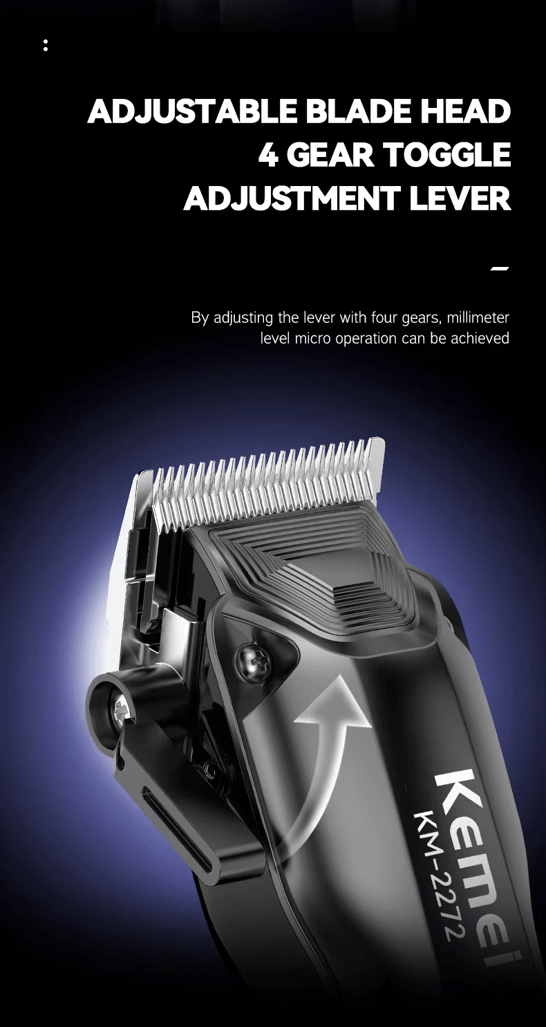 KEMEI KM-2272 Professional Rechargeable Electric Hair Clipper - Barber ...