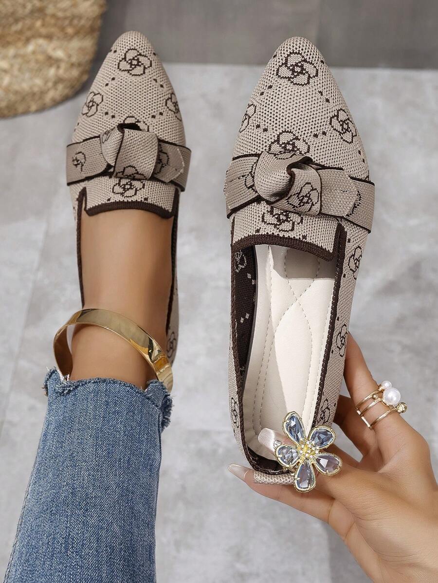 Girl's Flat Shoes, New Style Slim Pointed Toe Large Size Breathable Low ...