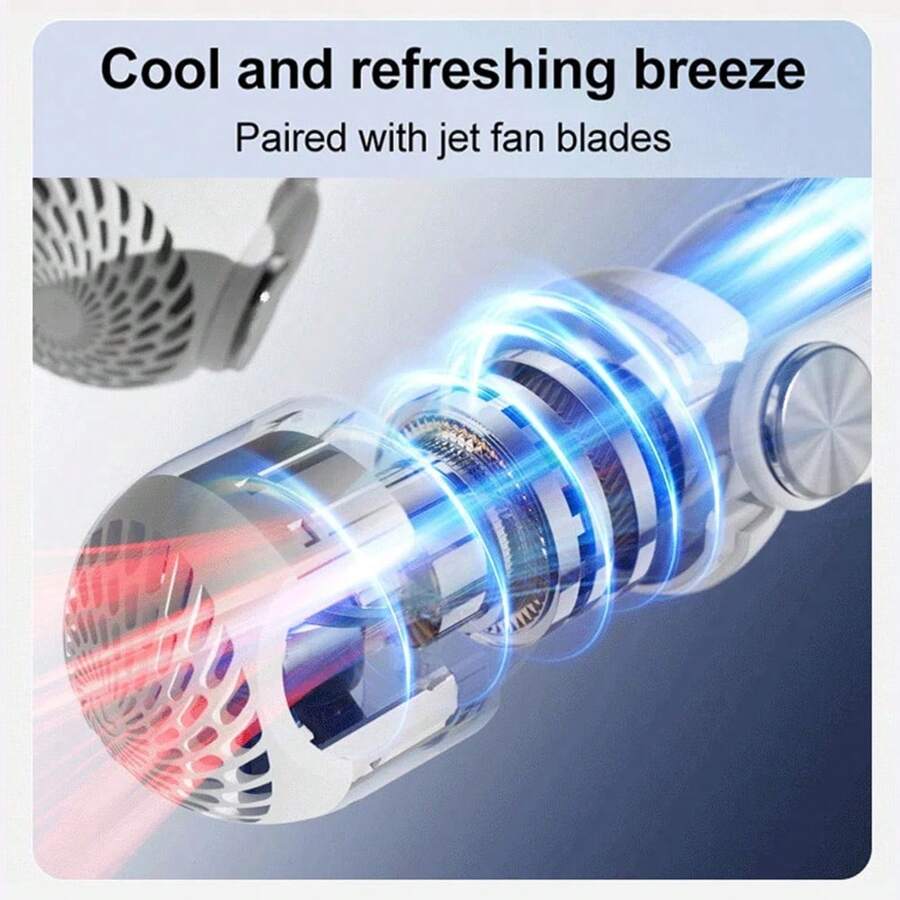 Strong Wind Power Ultra - Quiet Bladeless Neck & Portable Fan ...