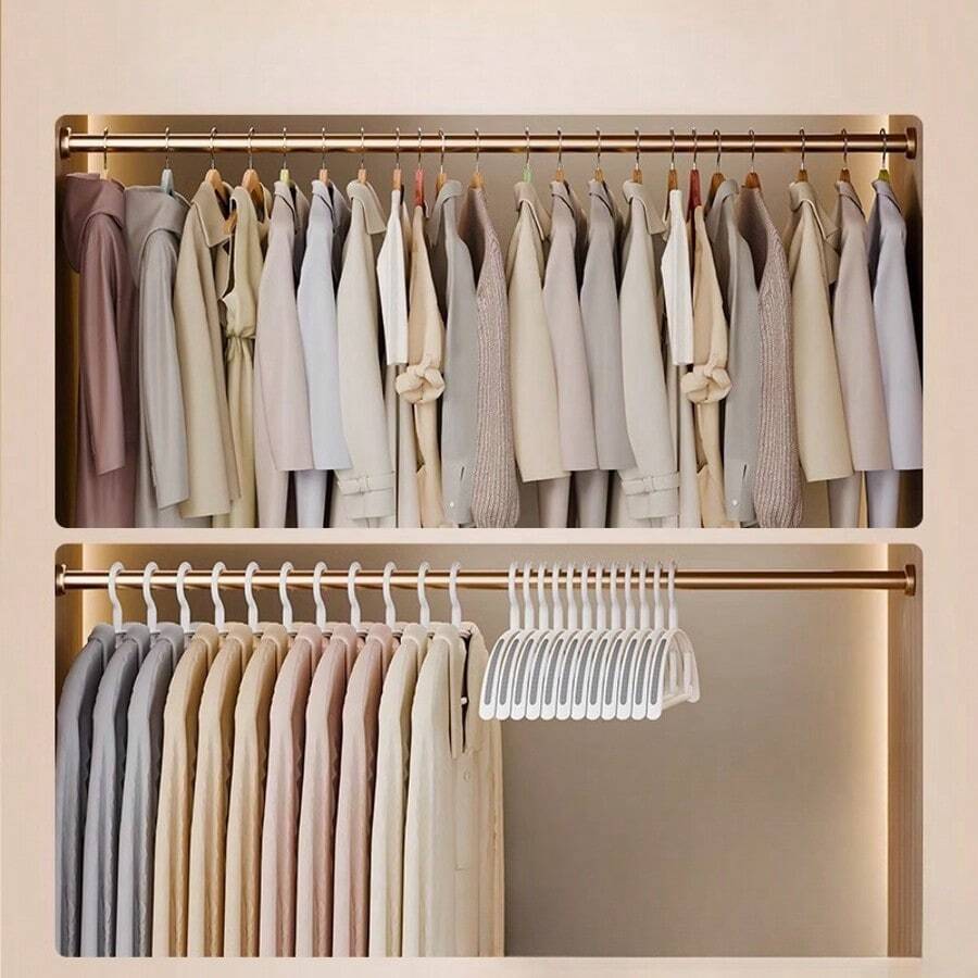 Thick Non-Slip Clothes Hangers. Wide Strap Non-Marking Garment Support ...