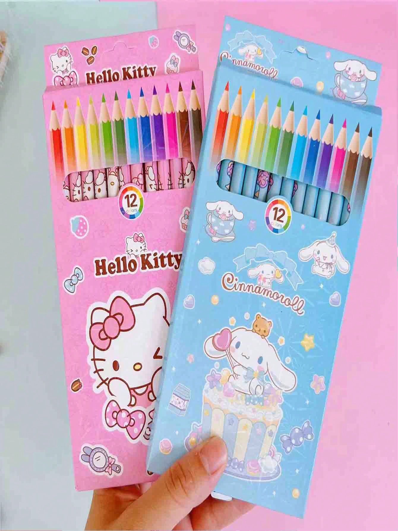 Sanrio Sanrio Colored Pencils 12 Sets Of Cartoon Kulomi Melody Student ...