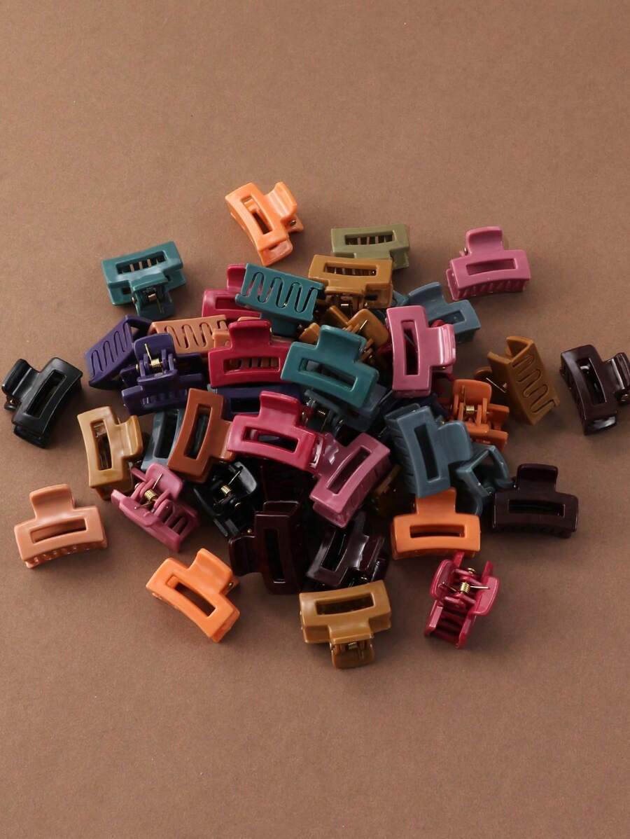 30pcs Women Mini Square Hair Claws, Elegant Style Hair Clips For ...