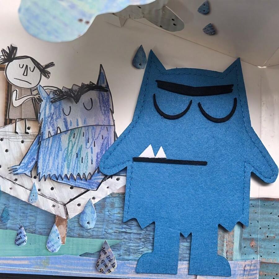 Felt Emotion Monster Hand Puppets, Props For English Storybooks, Color ...