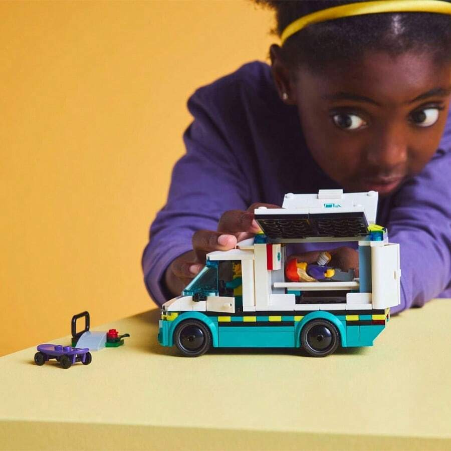 LEGO Lego 60451 חירום אמבולנס סיטי סדרה 2025 צעצוע אבן בניין חינוכי חדש ...