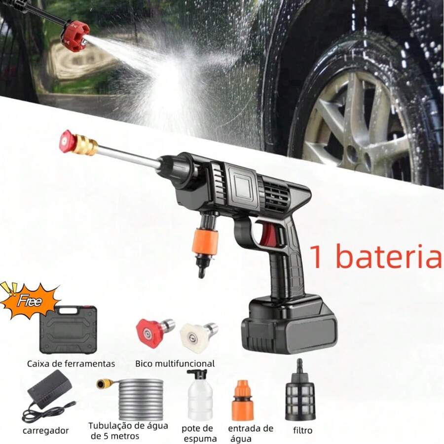 Portable Rechargeable High Pressure Washer For Cars And Gardens Premium ...