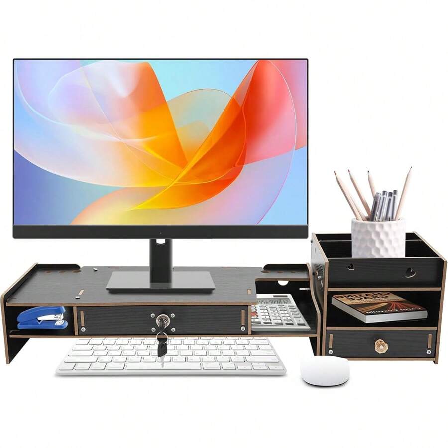 HOHOBLA Monitor Stand Riser, Computer Monitor Booster Stand, Adjustable ...