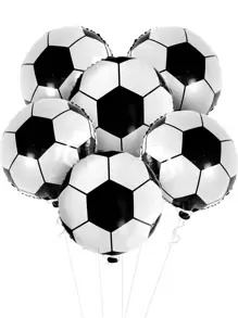 5pcs Black & White Football Foil Balloon, Suitable For Sports Theme ...