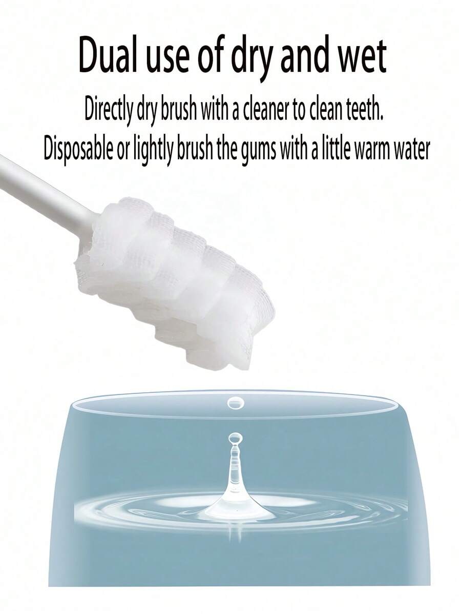 30pcs Individually Packaged Disposable Gauze Waved Head Swab, Cleaning ...