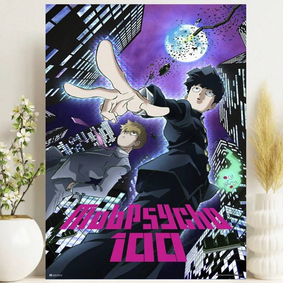 Framed Mob Psycho 100 Poster Anime Series 1 Key Art Crunchyroll ...