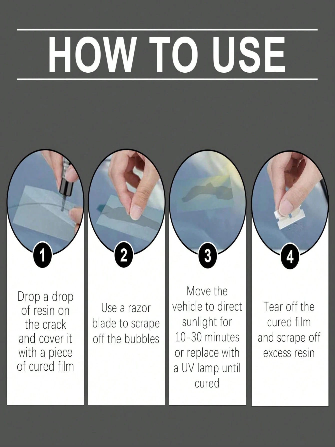 Kit di riparazione per parabrezza automobilistico, set di colla per ...