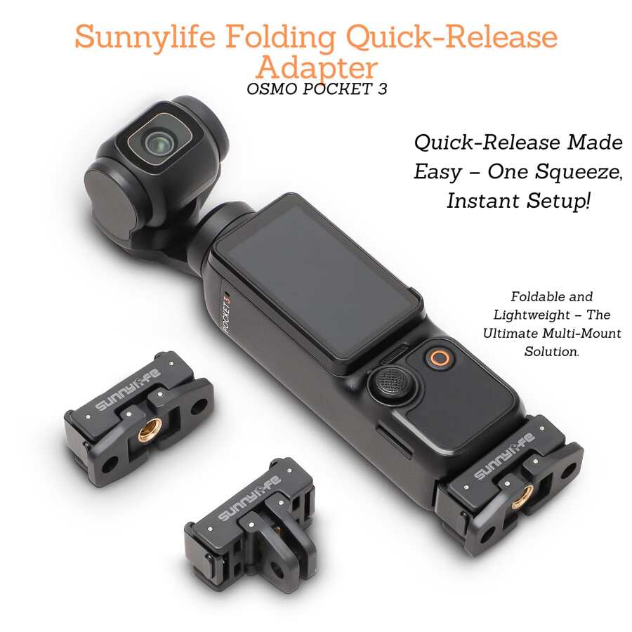 Foldable Quick-Release Extension Adapter For DJI Osmo Pocket 3 Action ...